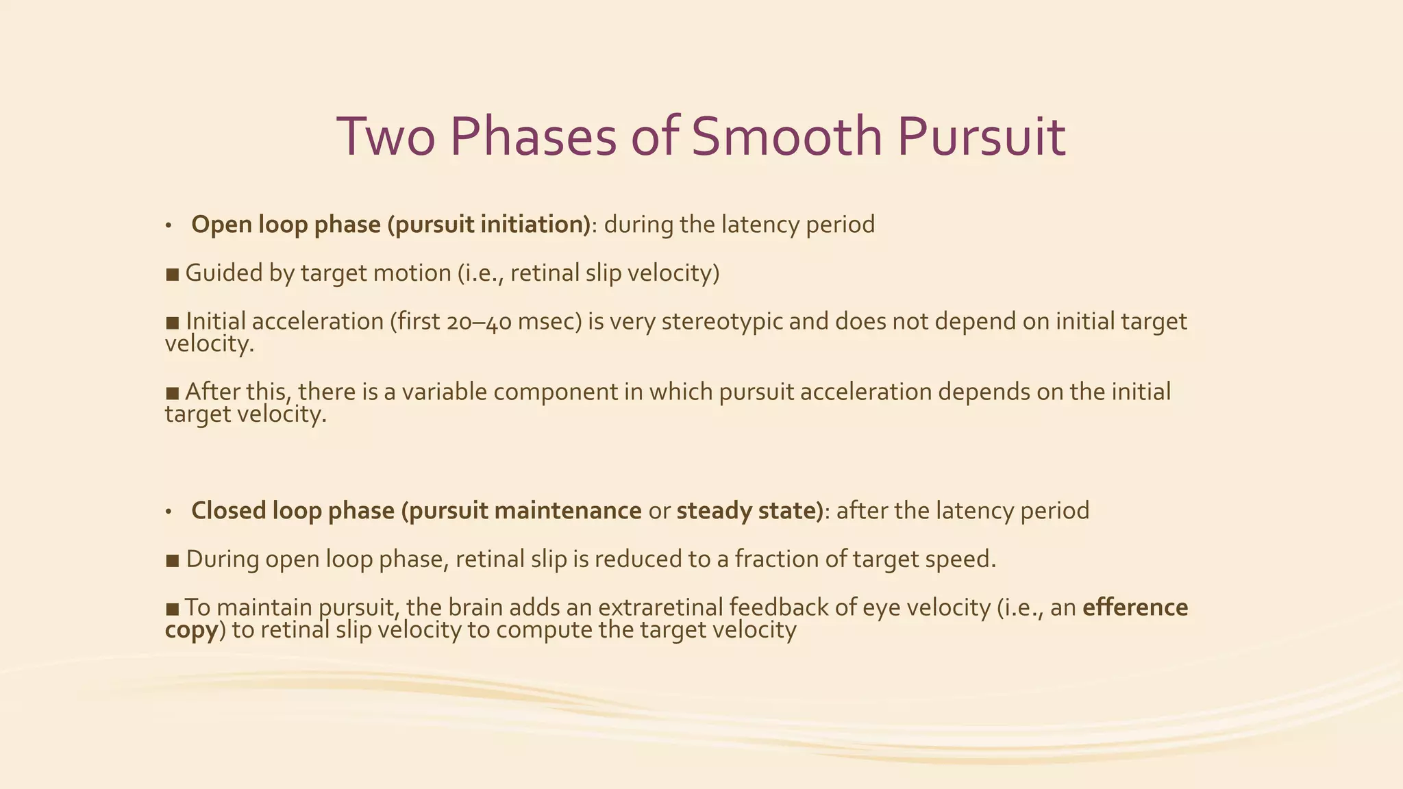 Smooth Pursuit Eye Movement | PPTX