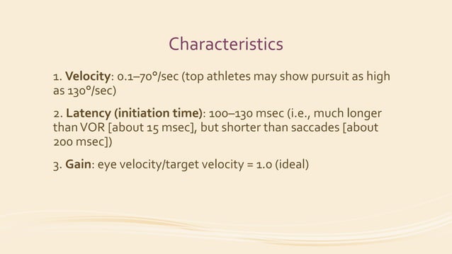 Smooth Pursuit Eye Movement | PPTX
