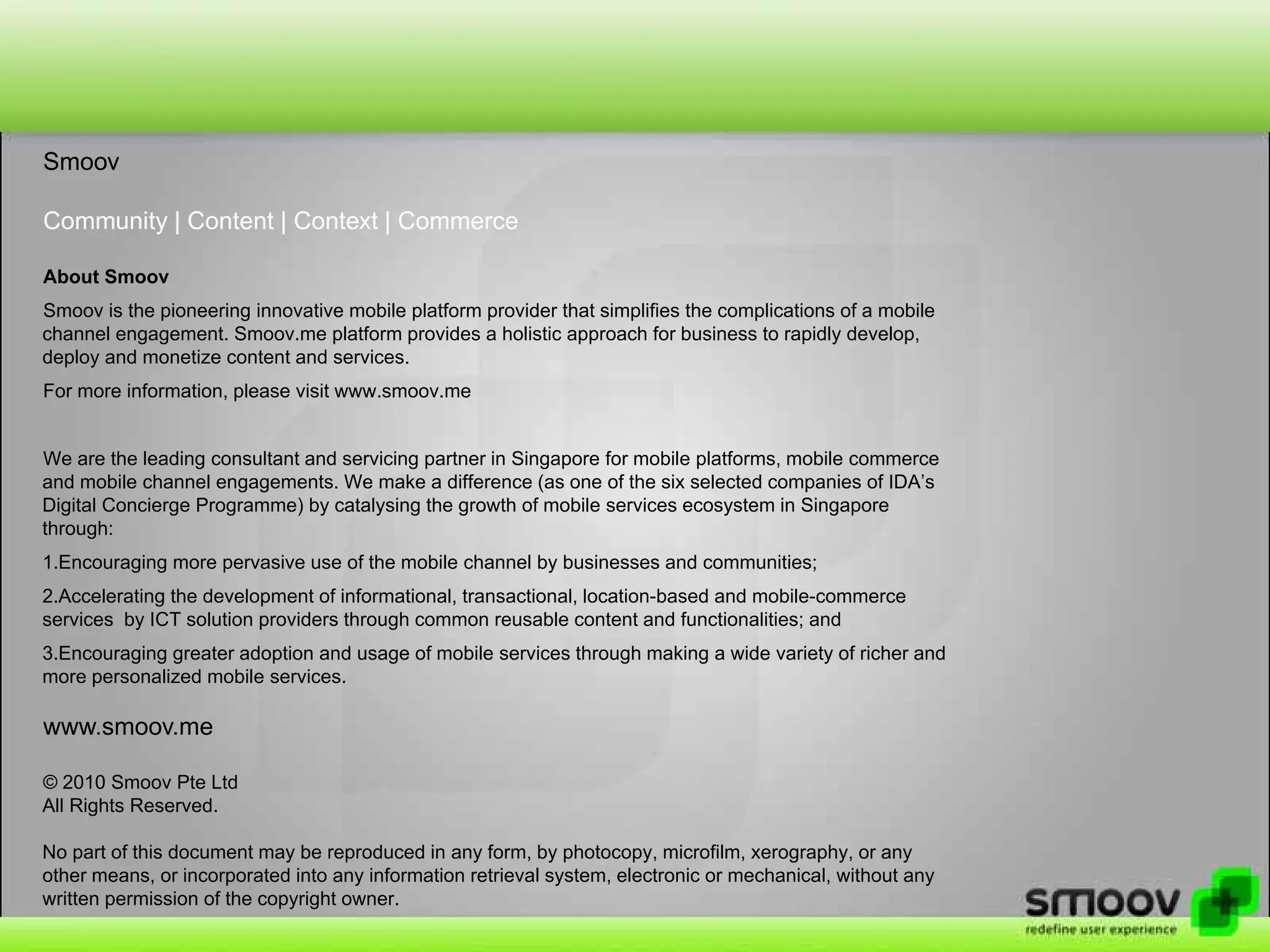 Smoov.me Platform Overview | PDF | Smartphones | Consumer Electronics