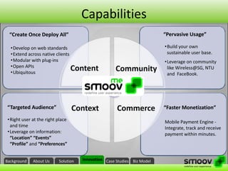 Smoov.me Platform Overview | PDF | Smartphones | Consumer Electronics