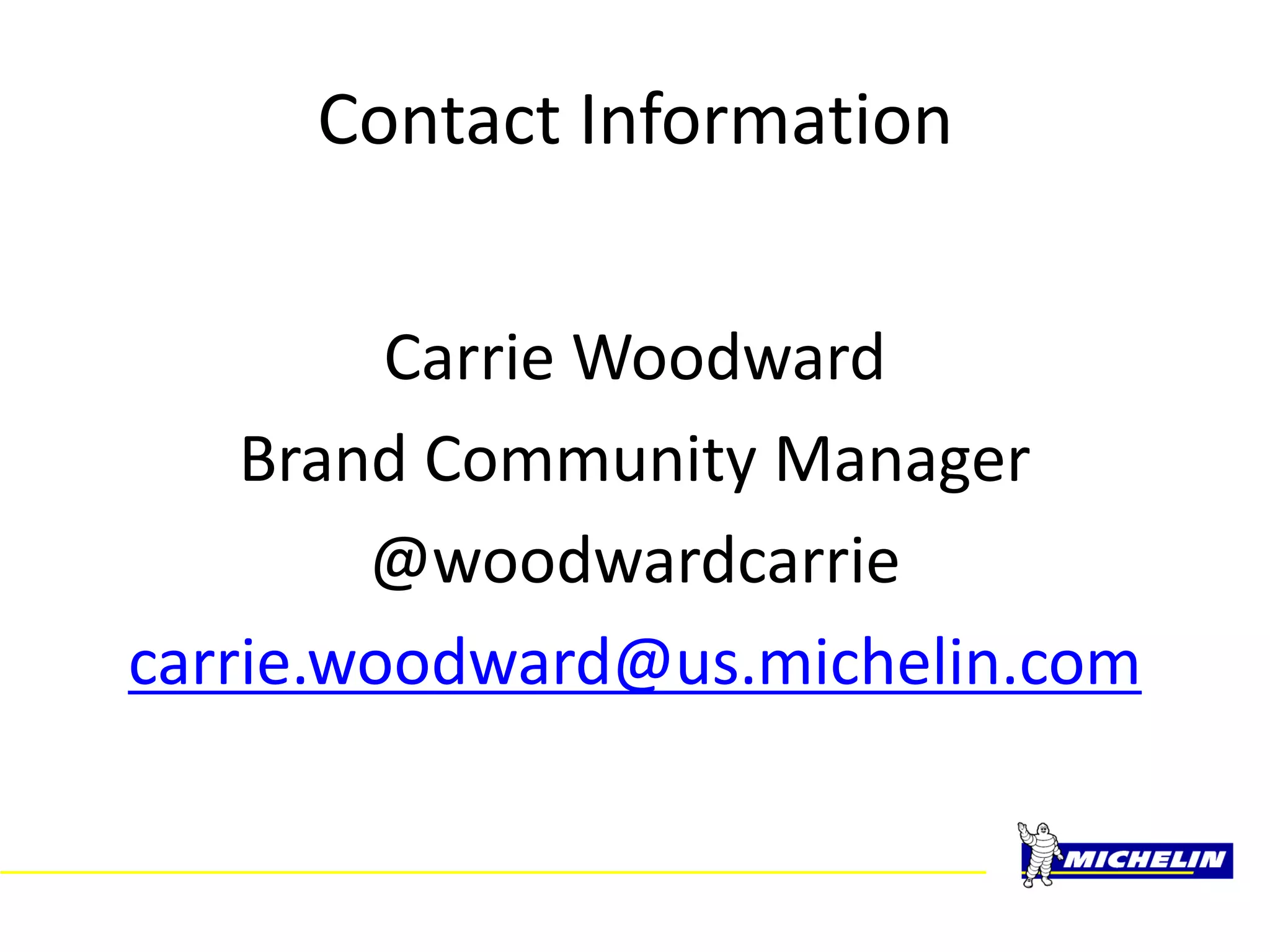 BlogWell New York Social Media Case Study: Michelin, presented by ...