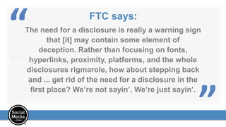 Social media disclosure and ethics for big brands, presented by Andy ...