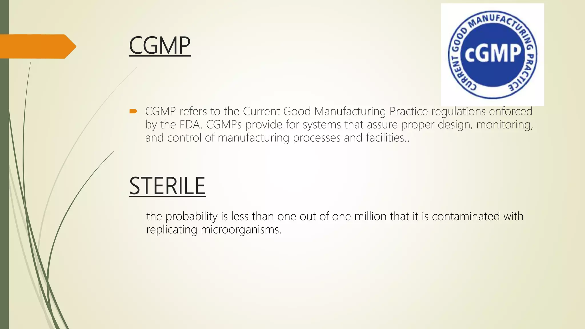 Sterile Drug Products produced by cGMP | PPTX | Indoor Environmental Quality | Home & Garden