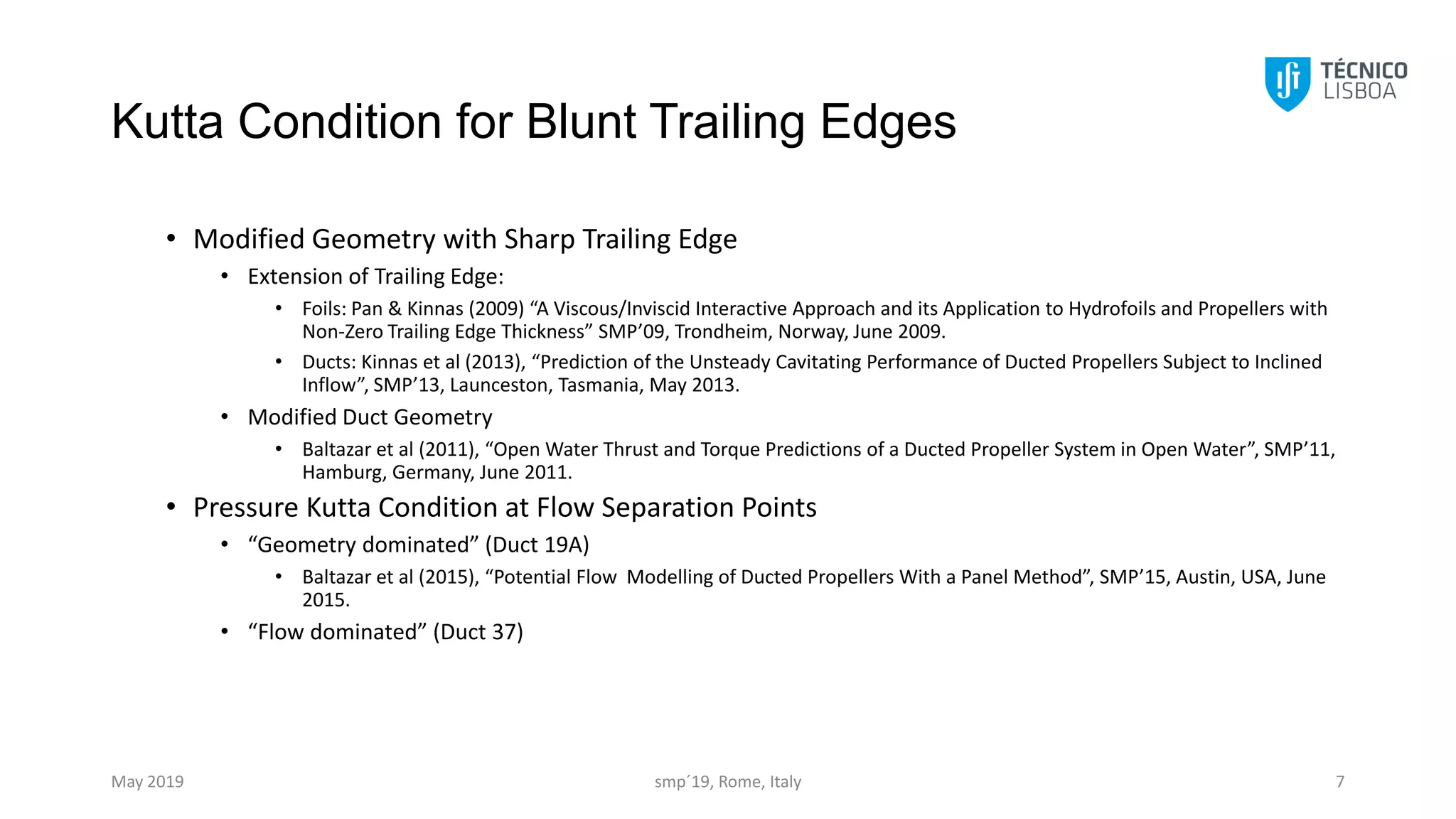 Potential Flow Modelling of Ducted Propellers with Blunt Trailing Edge ...