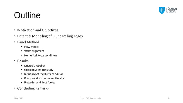 Potential Flow Modelling of Ducted Propellers with Blunt Trailing Edge ...