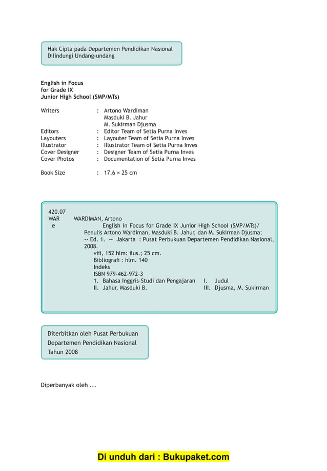 Smp9bhsing english infocus | PDF