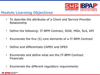 IT BPM Engagements module 3 SMPBPO101_003 v2013 QCCI.ppt