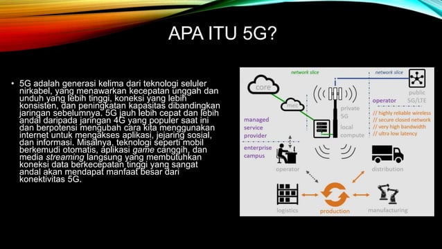 perkembangan teknologi : 5Ggenerasi kelima . | PPTX