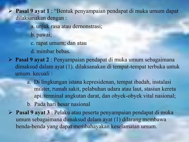 Kemerdekaan Menyampaikan Pendapat | PDF