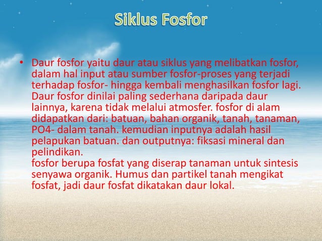 Siklus Fosfor - Phosphorus Cycle | PDF