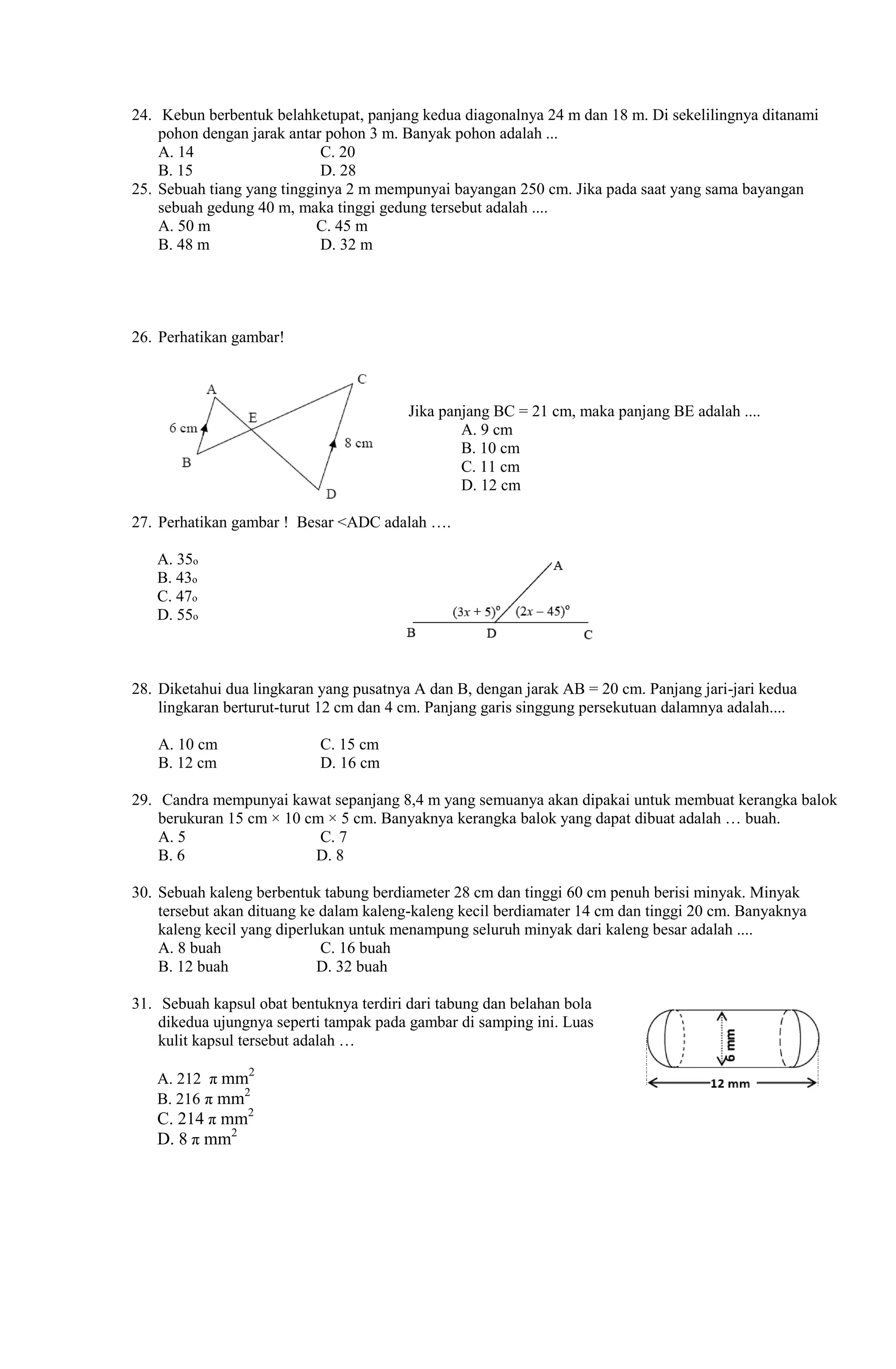 Latihan soal Matematika UN 2013 Paket 4 | DOCX