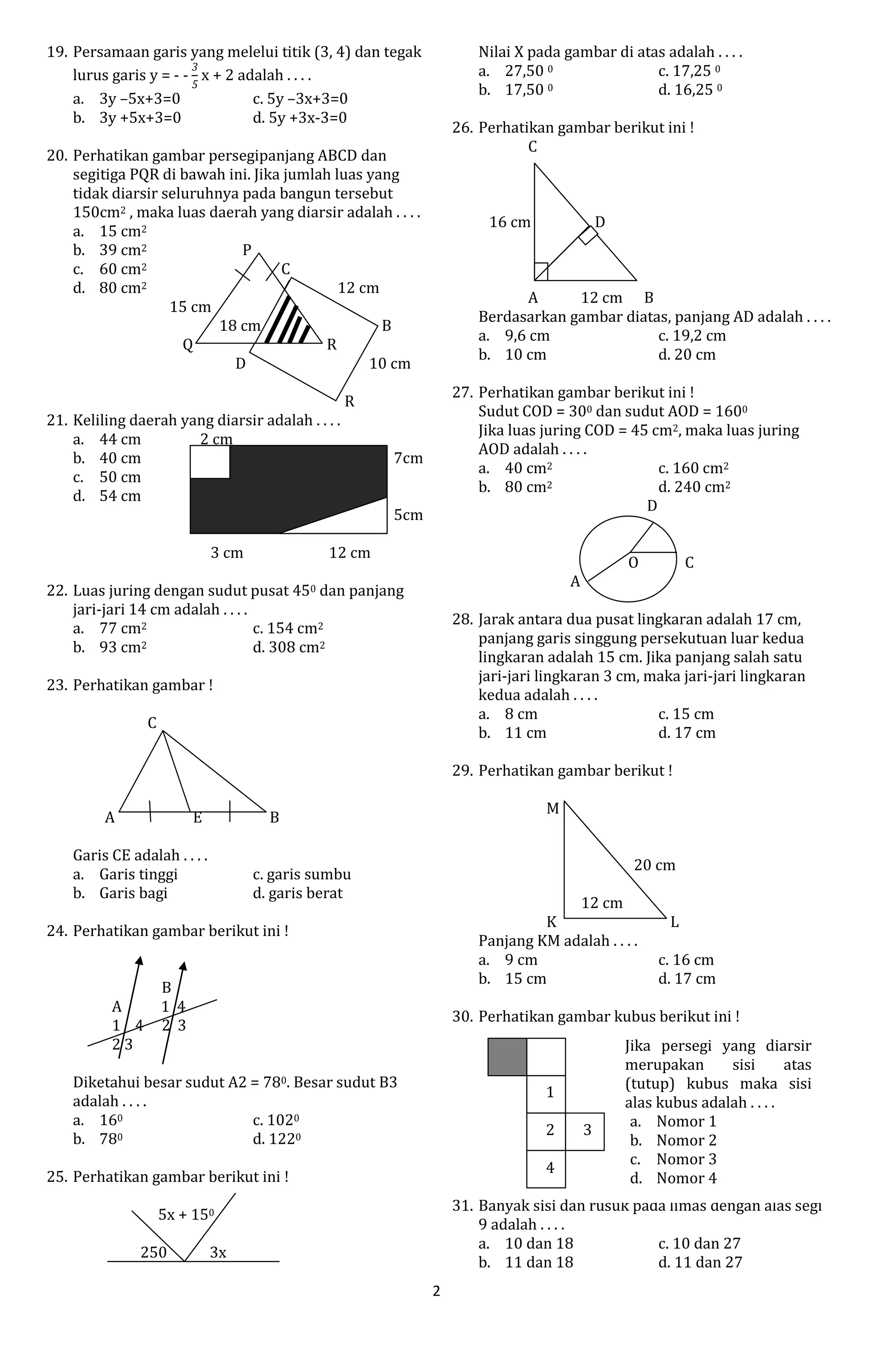 Latihan soal Matematika UN 2013 Paket 11 | DOCX