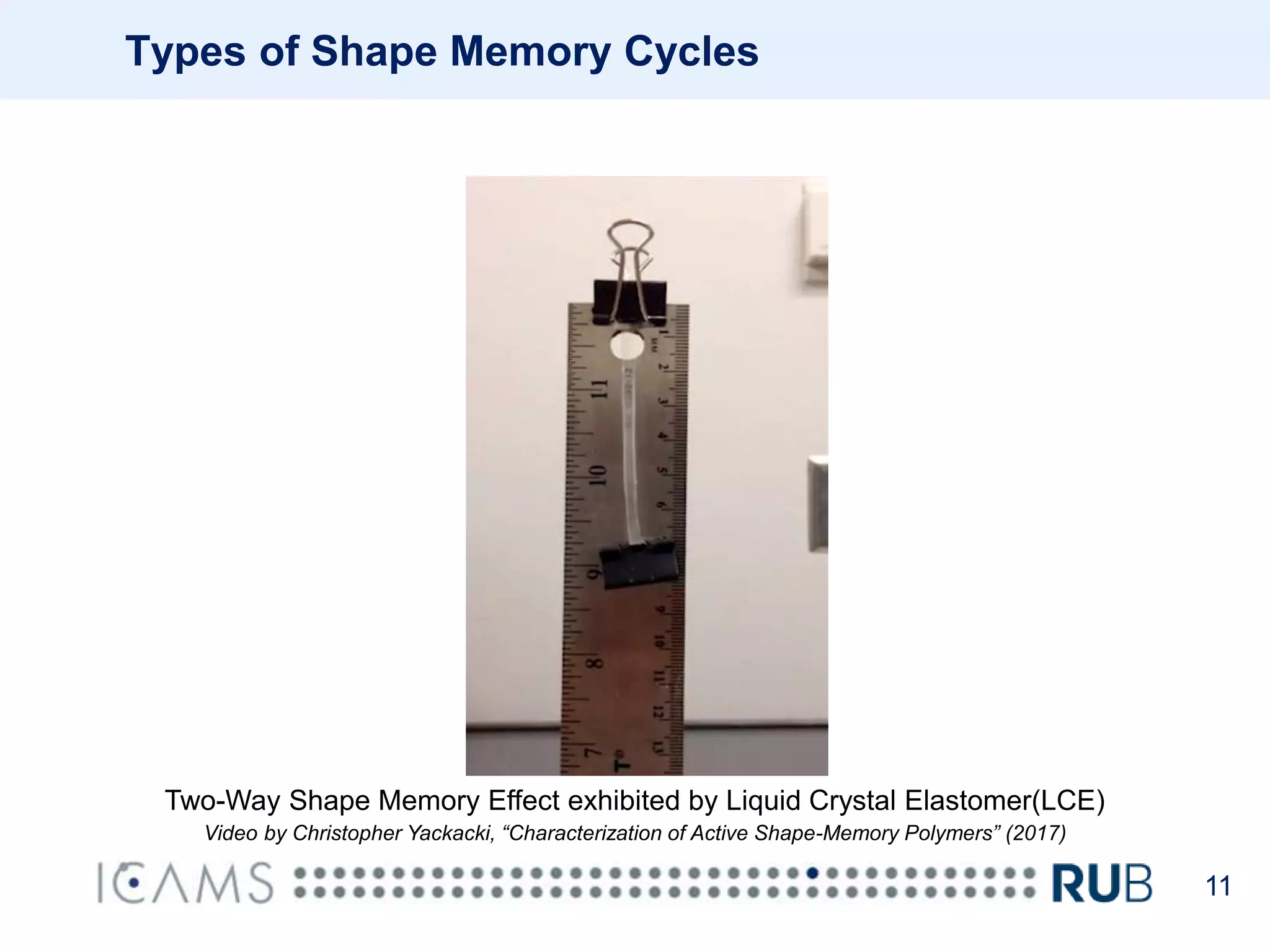 Shape Memory Polymers (SMPs) - Theory, Properties and Applications | PPTX