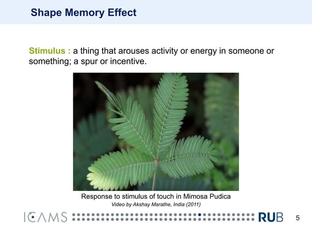 Shape Memory Polymers (SMPs) - Theory, Properties and Applications | PPTX