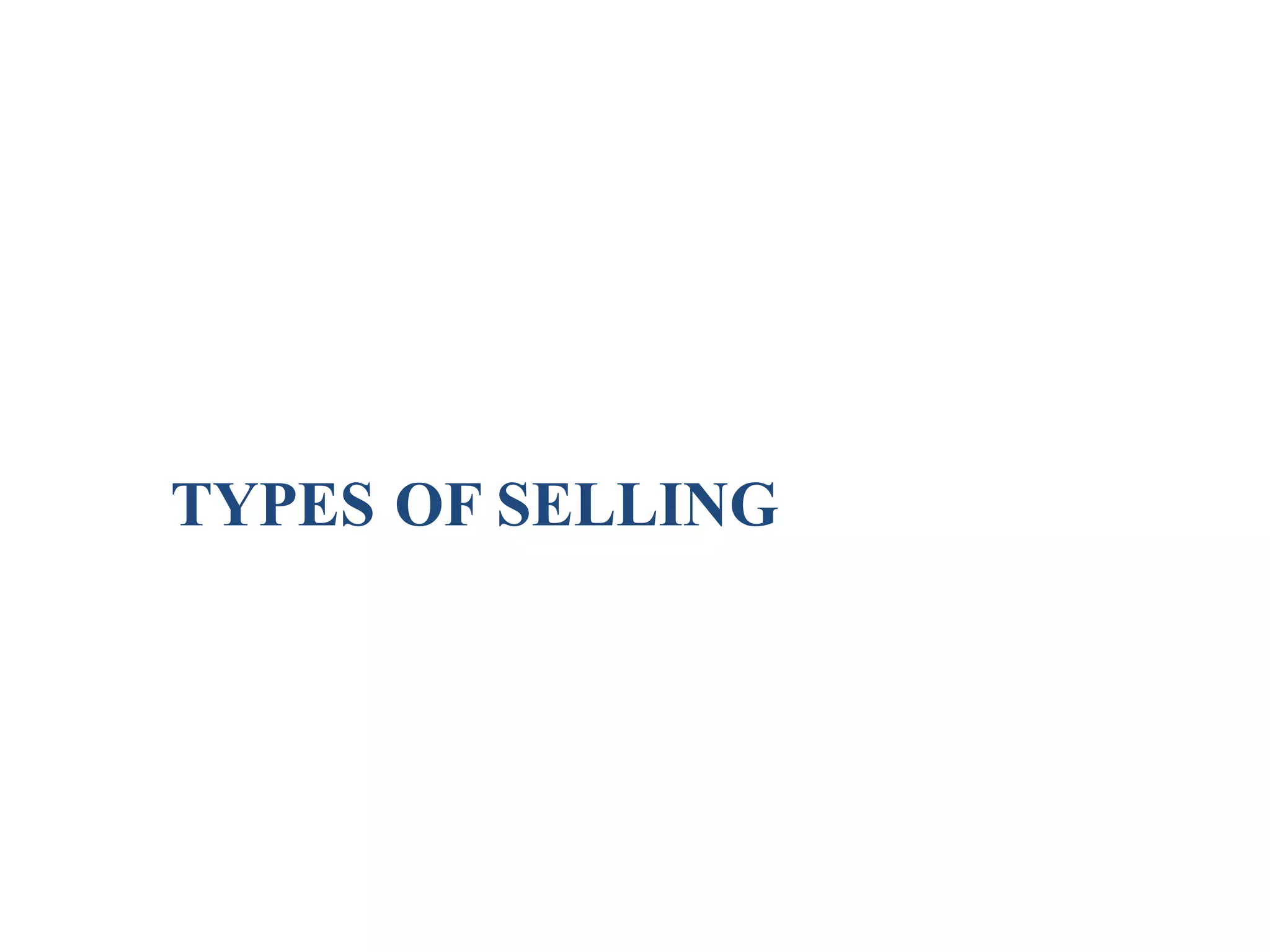 type of selling | PPTX