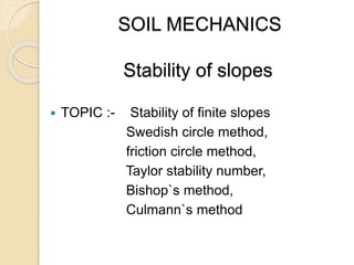 soil mechanics ppt | PPTX