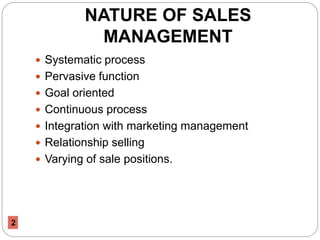 Introduction to Sales Management | PPTX