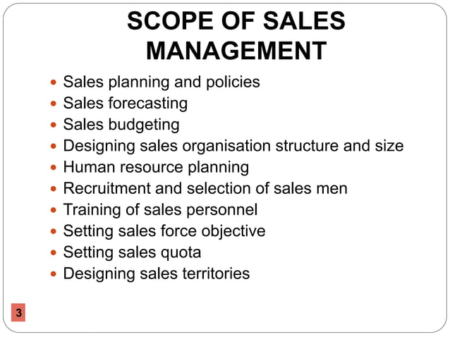 Introduction to Sales Management | PPTX