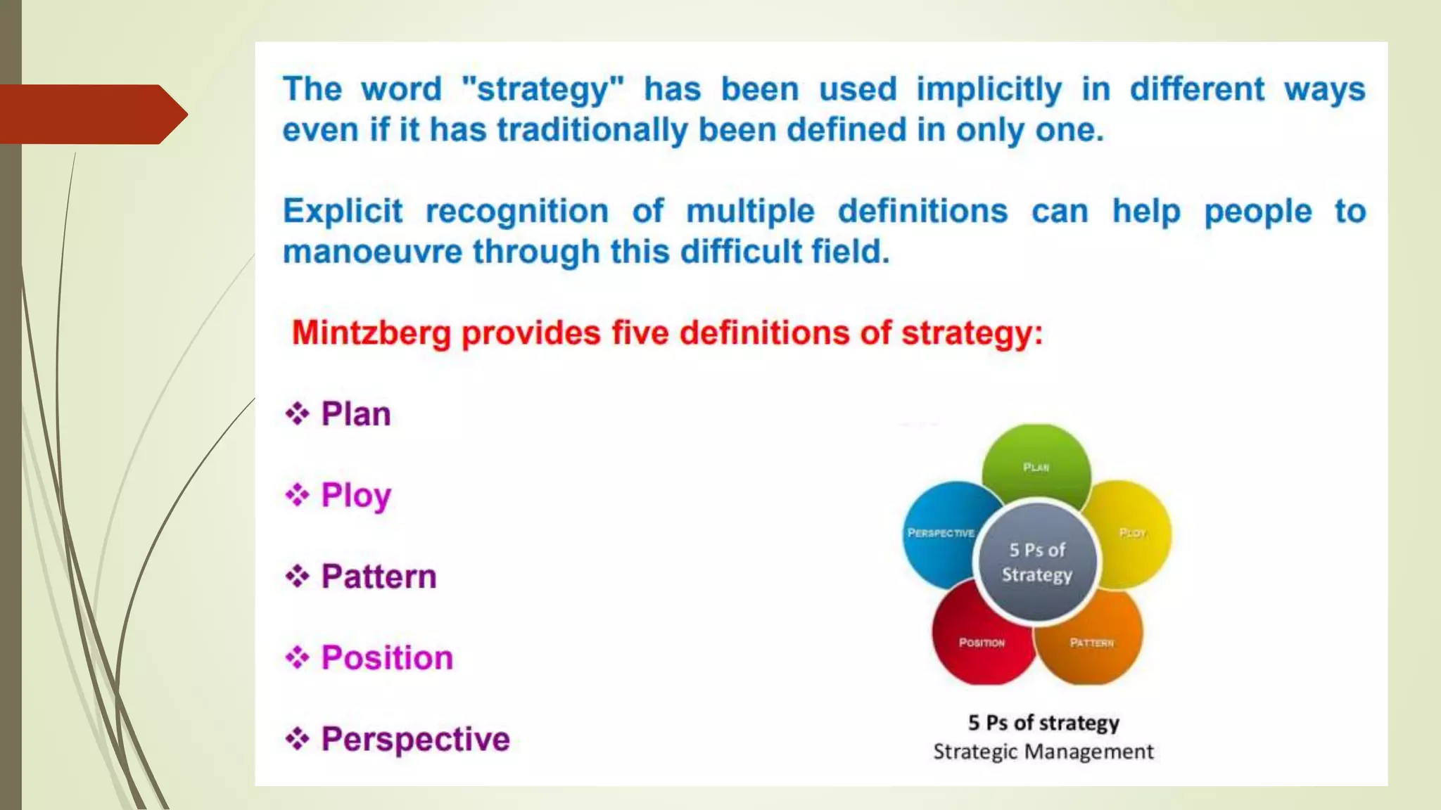 Mintzberg 5p's strategy | PPTX