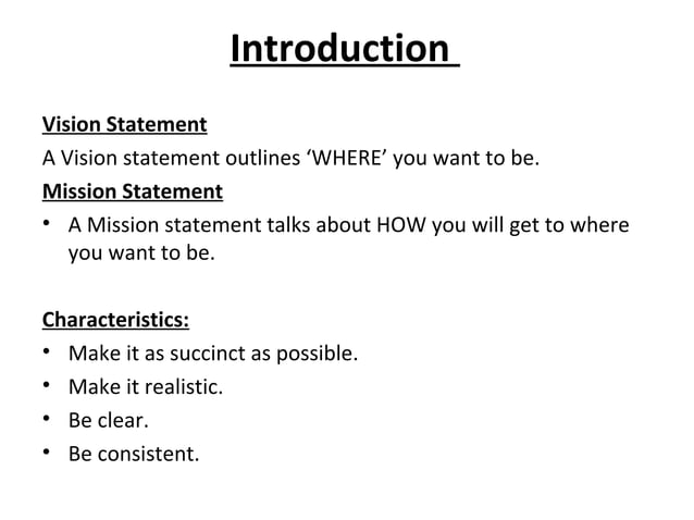 VISION MISSION STRATEGIC MANAGEMENT | PPT