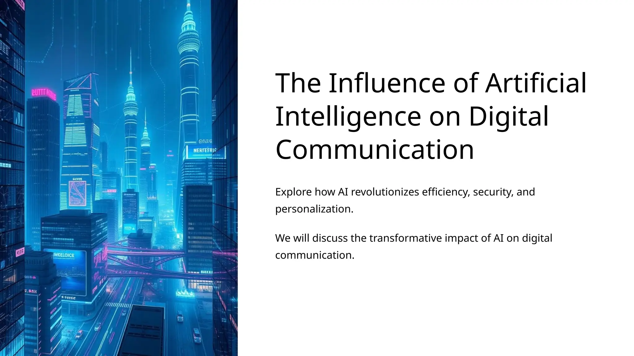 The Influence of Artificial Intelligence on Digital Communication | PPTX