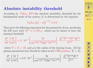 Parametric decay instability accompanying electron Bernstein wave ...