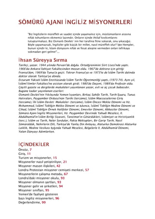 SÖMÜRÜ AJANI İNGİLİZ MİSYONERLERİ | PDF