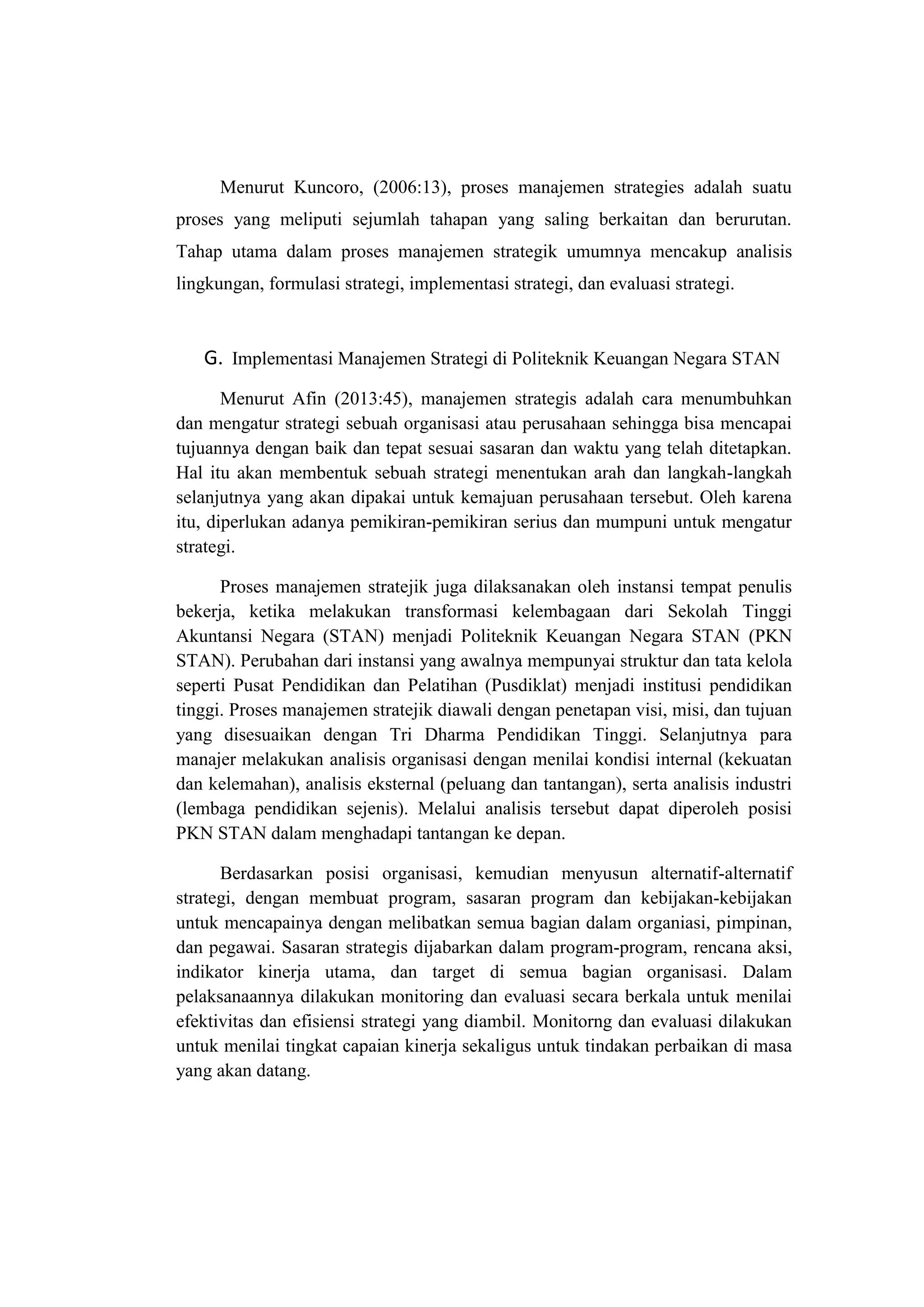 SM, Rame Priyanto, Hapzi Ali, Strategic Management Process, Universitas Mercubuana, 2018 | PDF