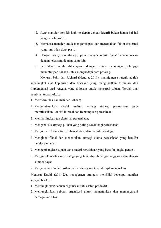 SM, Rame Priyanto, Hapzi Ali, Strategic Management Process, Universitas ...