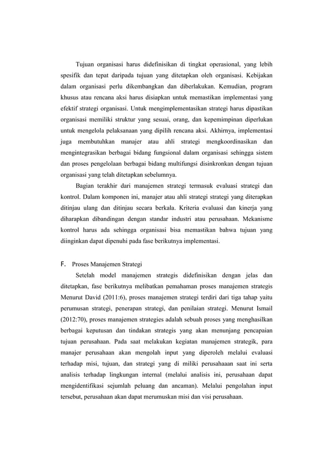 SM, Rame Priyanto, Hapzi Ali, Strategic Management Process, Universitas Mercubuana, 2018 | PDF
