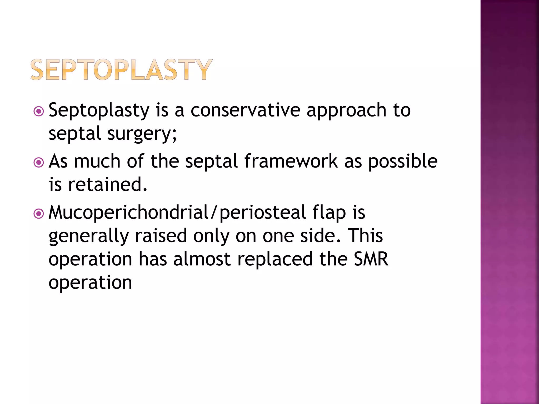 Smr and septoplasty | PPTX