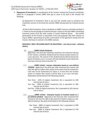 SMRC.EQUITY.PARTNER.TERMS-FINANCING.AGREEMENT | PDF