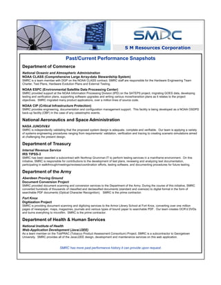 SMRC Capability Statement | PDF