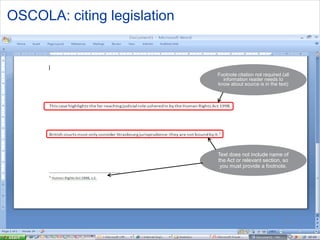 OSCOLA referencing UWL | PPTX