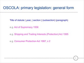 OSCOLA referencing UWL | PPTX