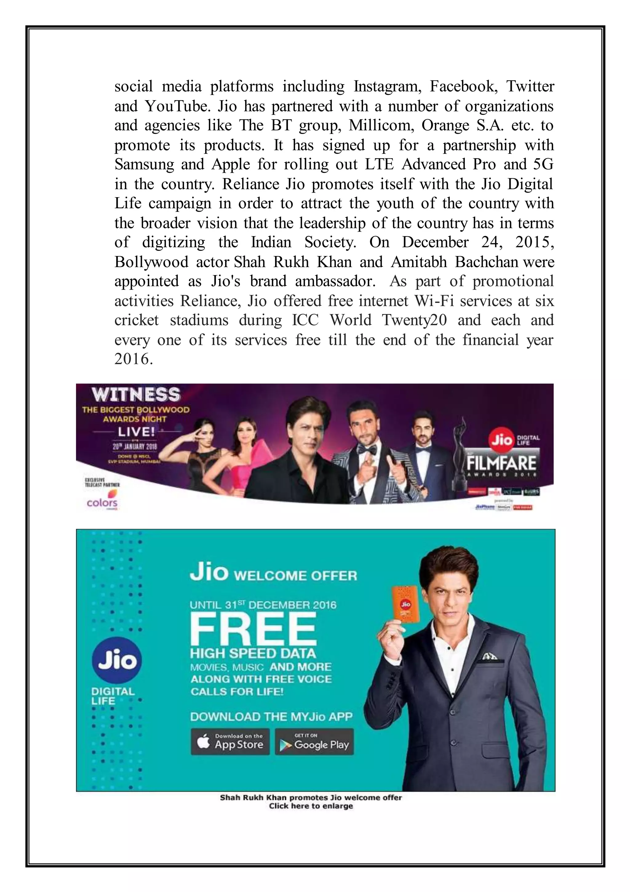 Study on 7Ps of Reliance Jio in Bhubaneswar | DOCX
