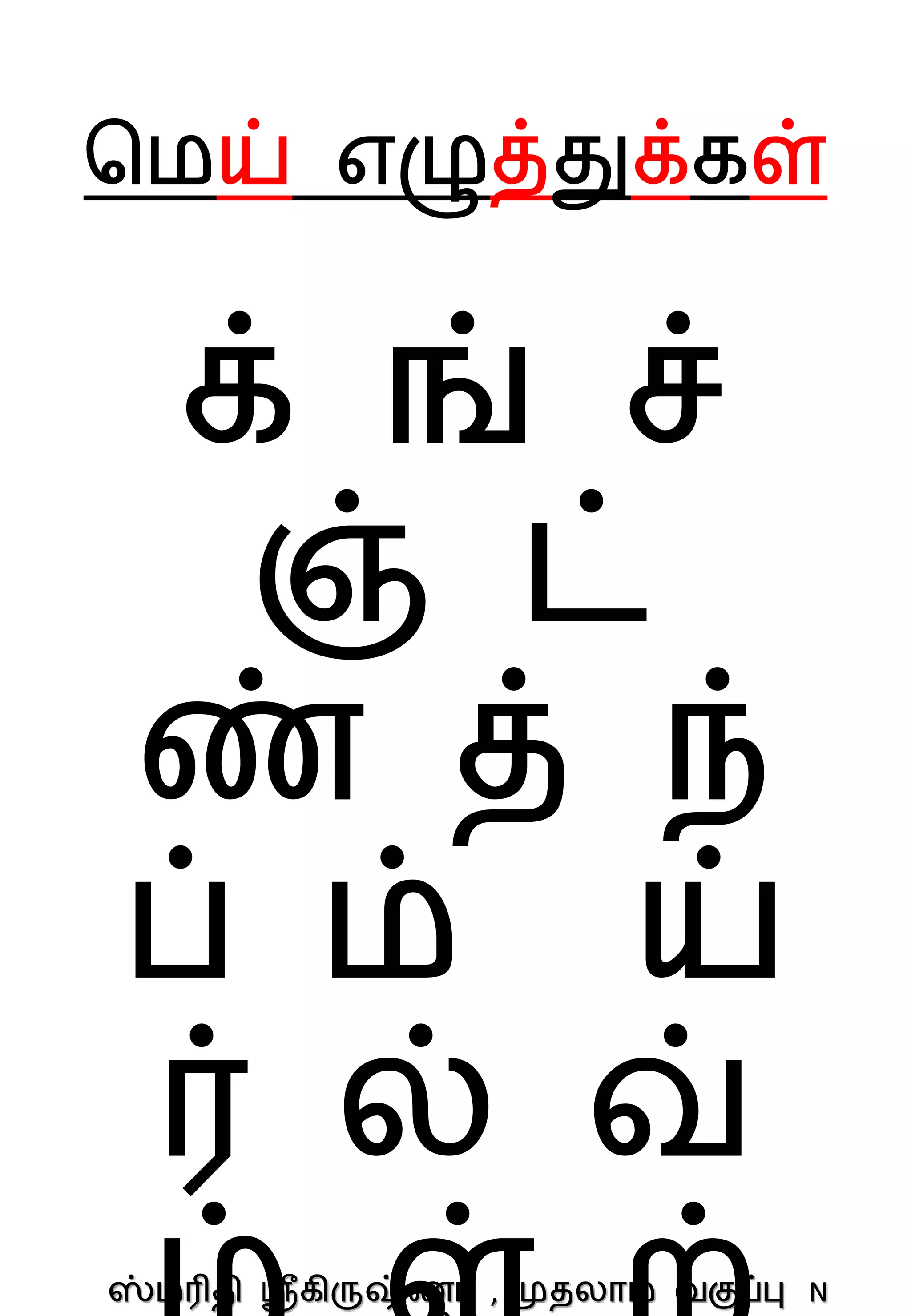 Tamil Letters practice for kids | PPTX