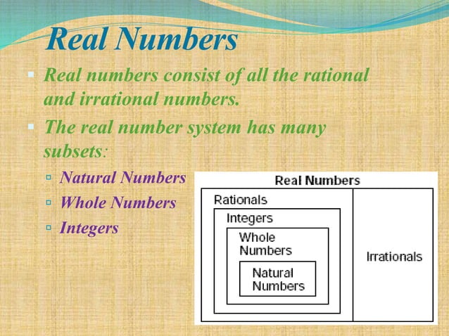 Real Numbers | PPTX | Programming Languages | Computing