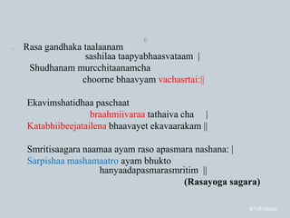 SMRITISAGARA RASA- YOGA REVIEW | PPTX