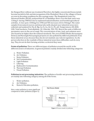 Study on the Negative Impact of Textile Sector on Environment and Possible Solutions: Bangladesh ...