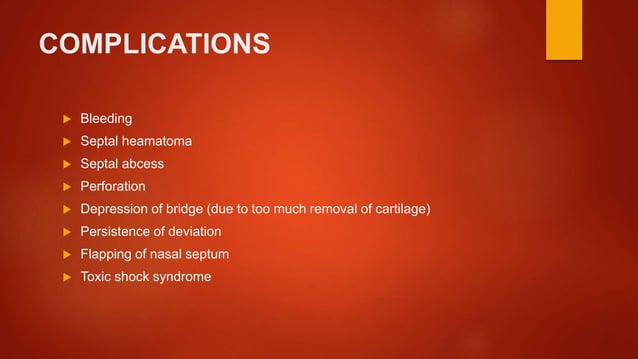 SUBMUCOUS RESECTION OF NASAL SEPTUM (SMR OPERATION) | PPTX | Ear, Nose ...