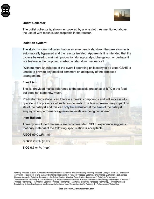 SMR PRE-REFORMER DESIGN: Case Study | PDF | Chemistry | Science