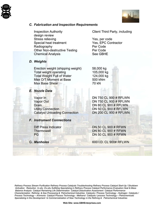 SMR PRE-REFORMER DESIGN: Case Study | PDF | Chemistry | Science