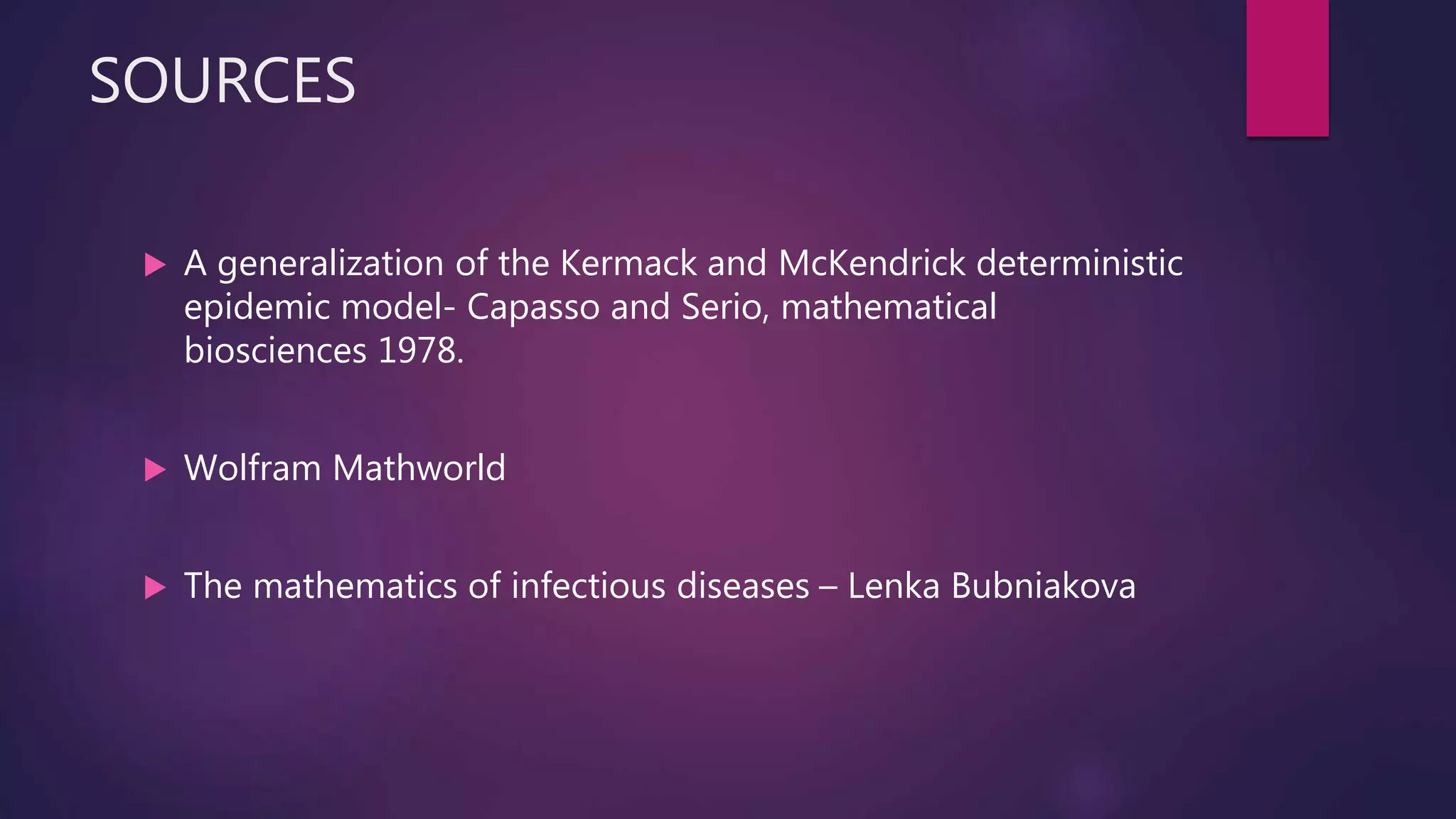 kermack & mc kendrick epidemic threshold theorem | PPTX
