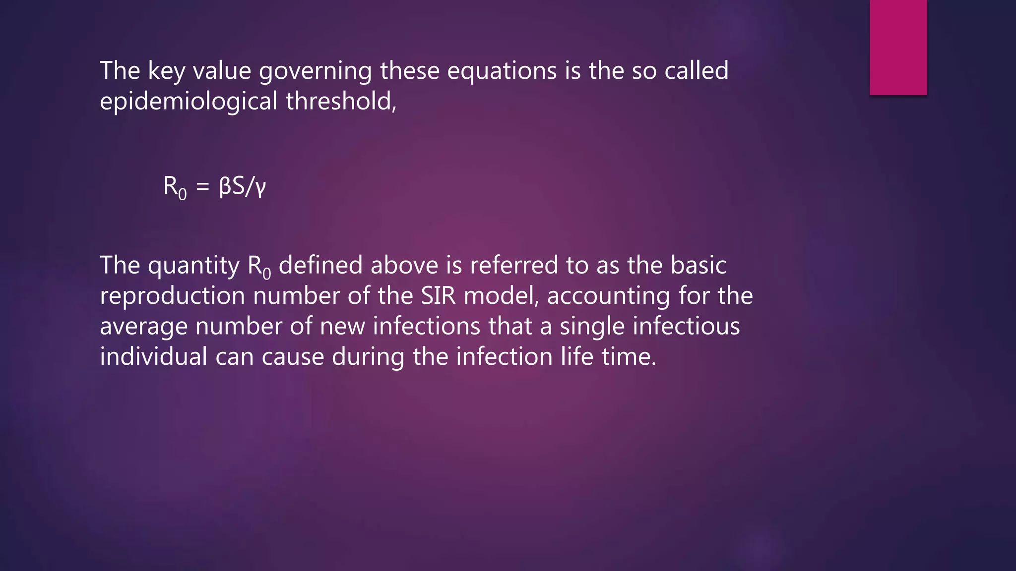 kermack & mc kendrick epidemic threshold theorem | PPTX