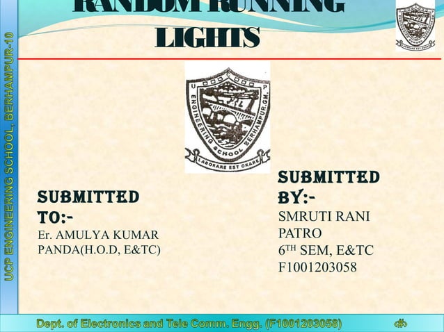 Random Running Lights, Seminar project | PPT