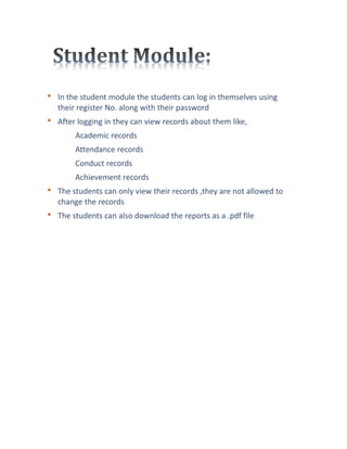student monitoring system | DOCX