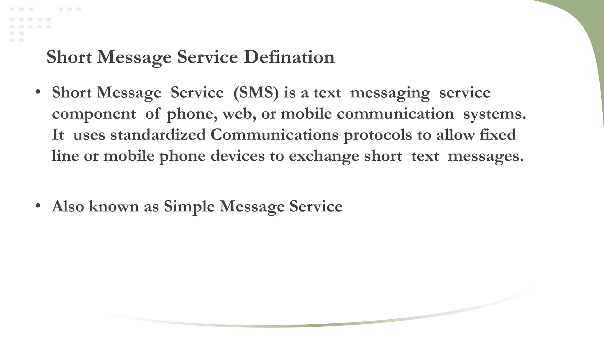 SMS | PPTX