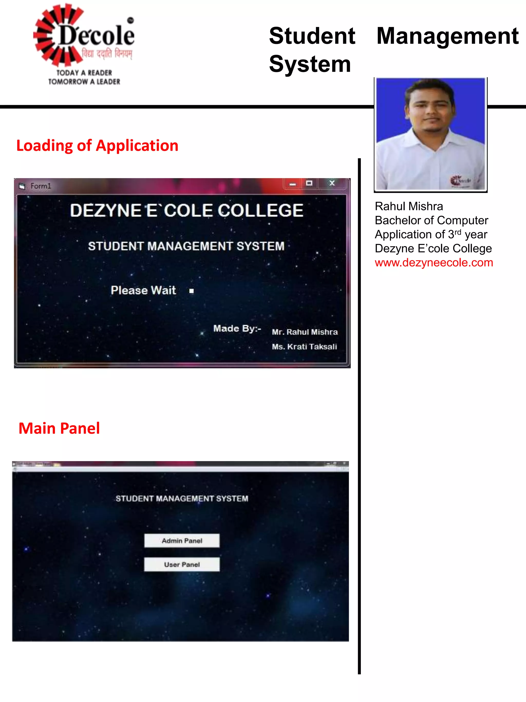 STUDENT MANAGEMENT SYATEM | PPTX