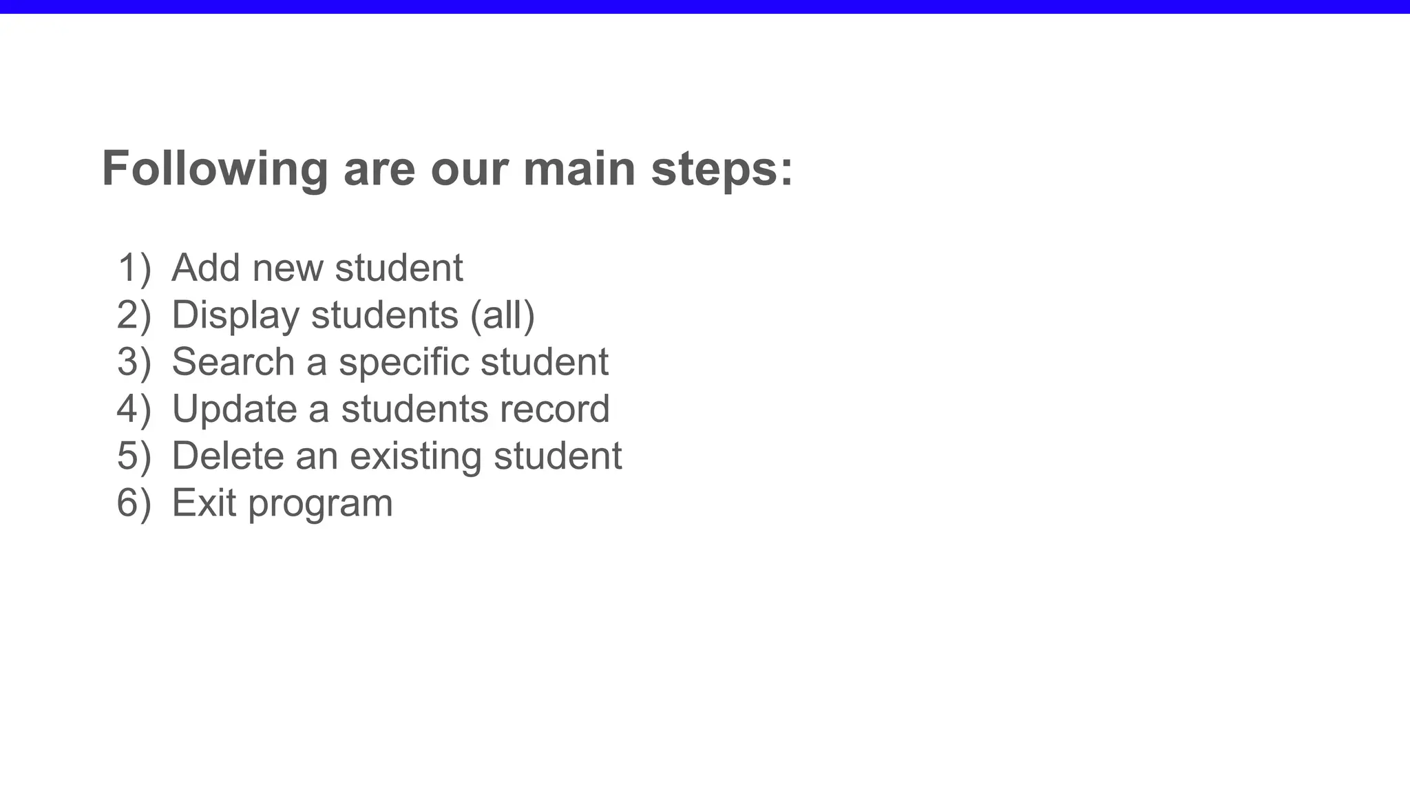 Student management system program in c language | PPTX
